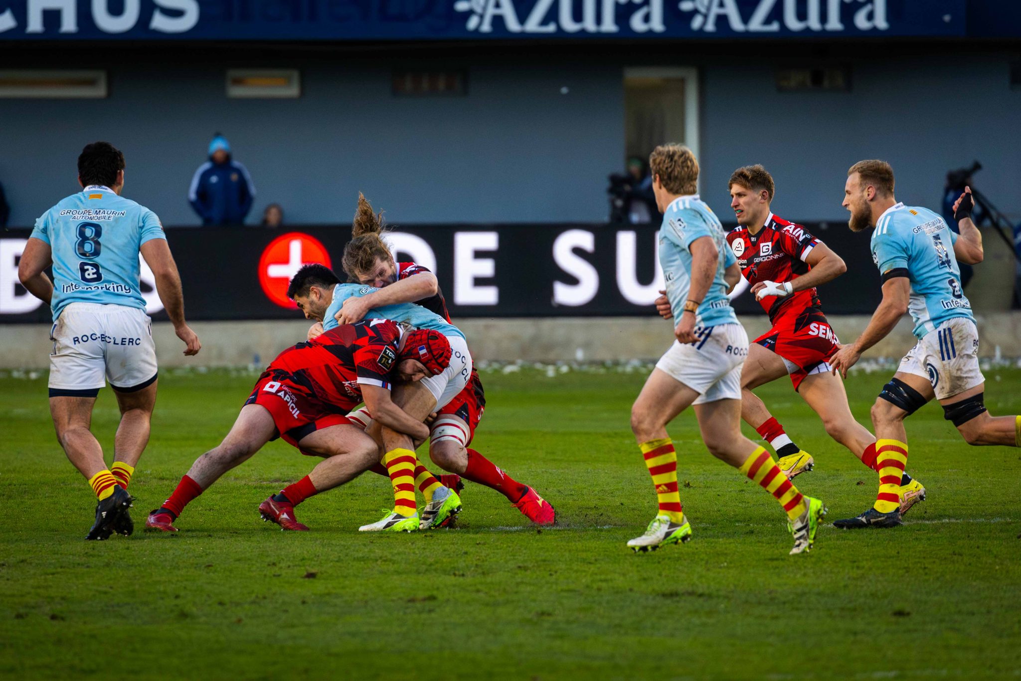 J12 TOP 14 : LES PHOTOS DU MATCH CONTRE PERPIGNAN – OYONNAX RUGBY